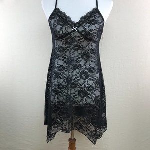 Apt. 9 | Intimates & Sleepwear | Shear Black Lace Lingerie Nightie ...